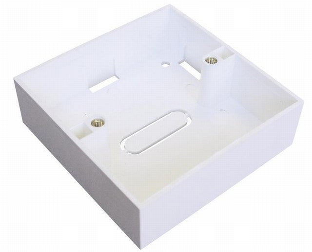 Single Socket Back Box - Single Back Box- 86 x 86 x 46mm-White