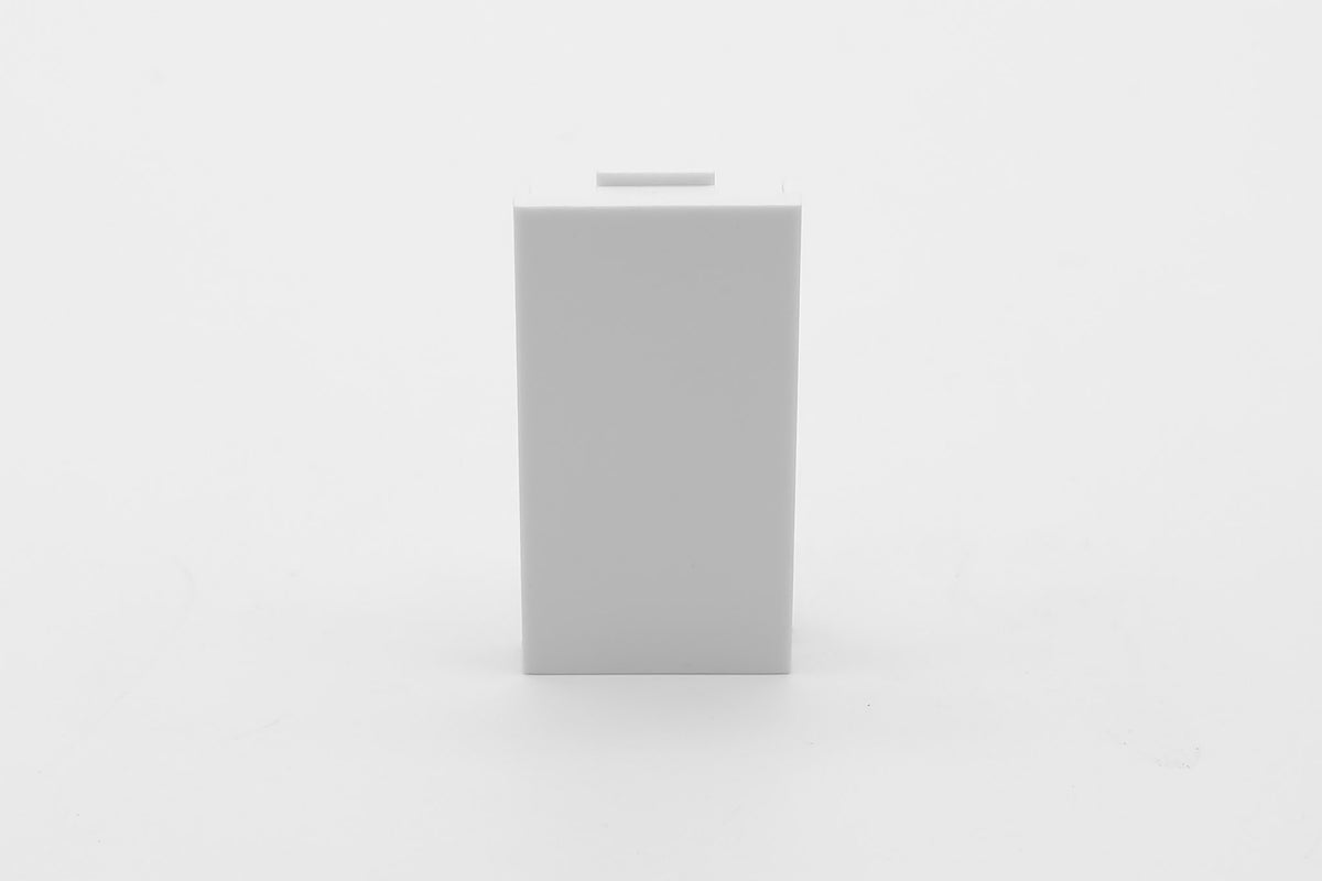 50mm x 25mm Half Blank for Euro Module Faceplates - White – Dynamode UK