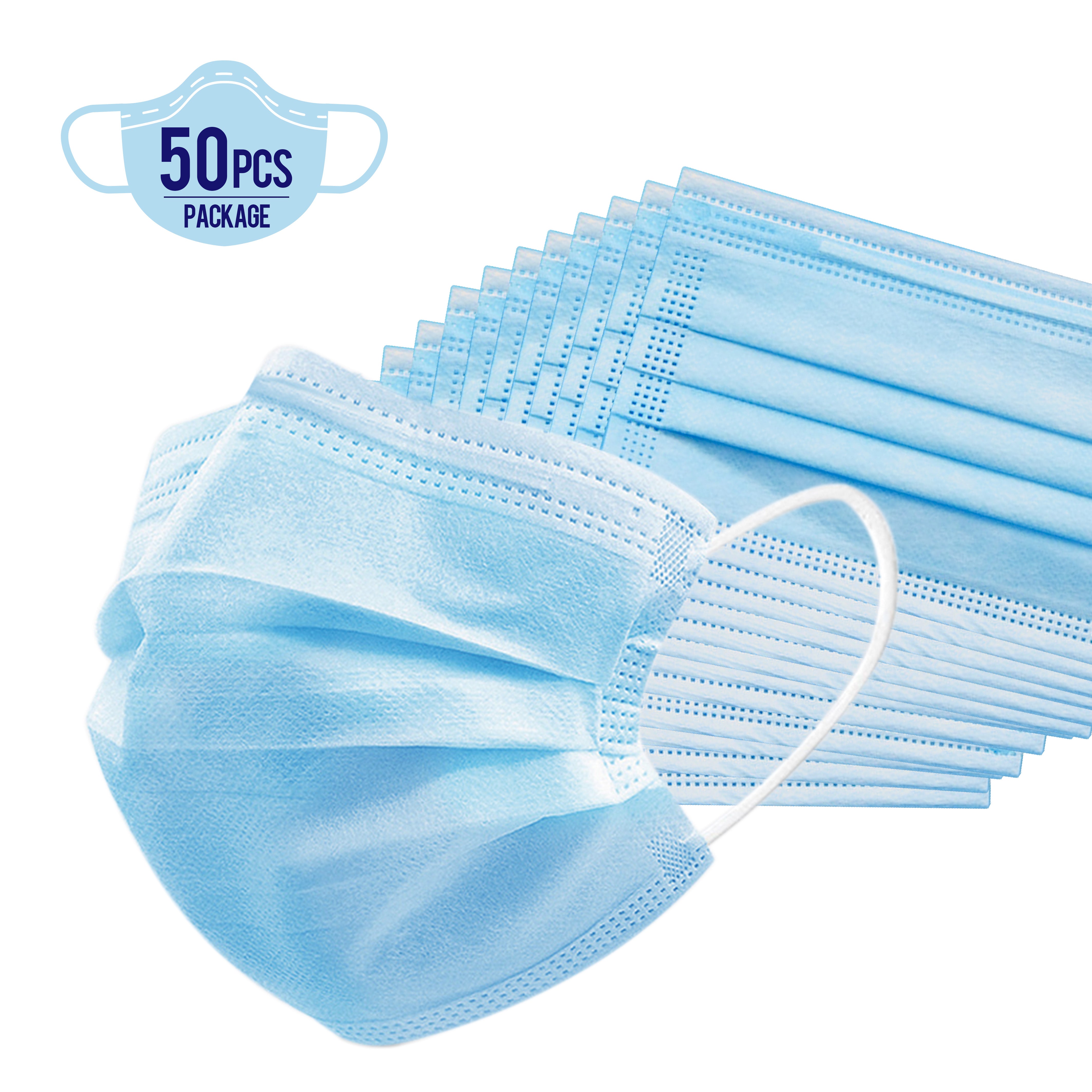 3 Layer / 3 Ply Disposable Face Mask (Pack of 50)