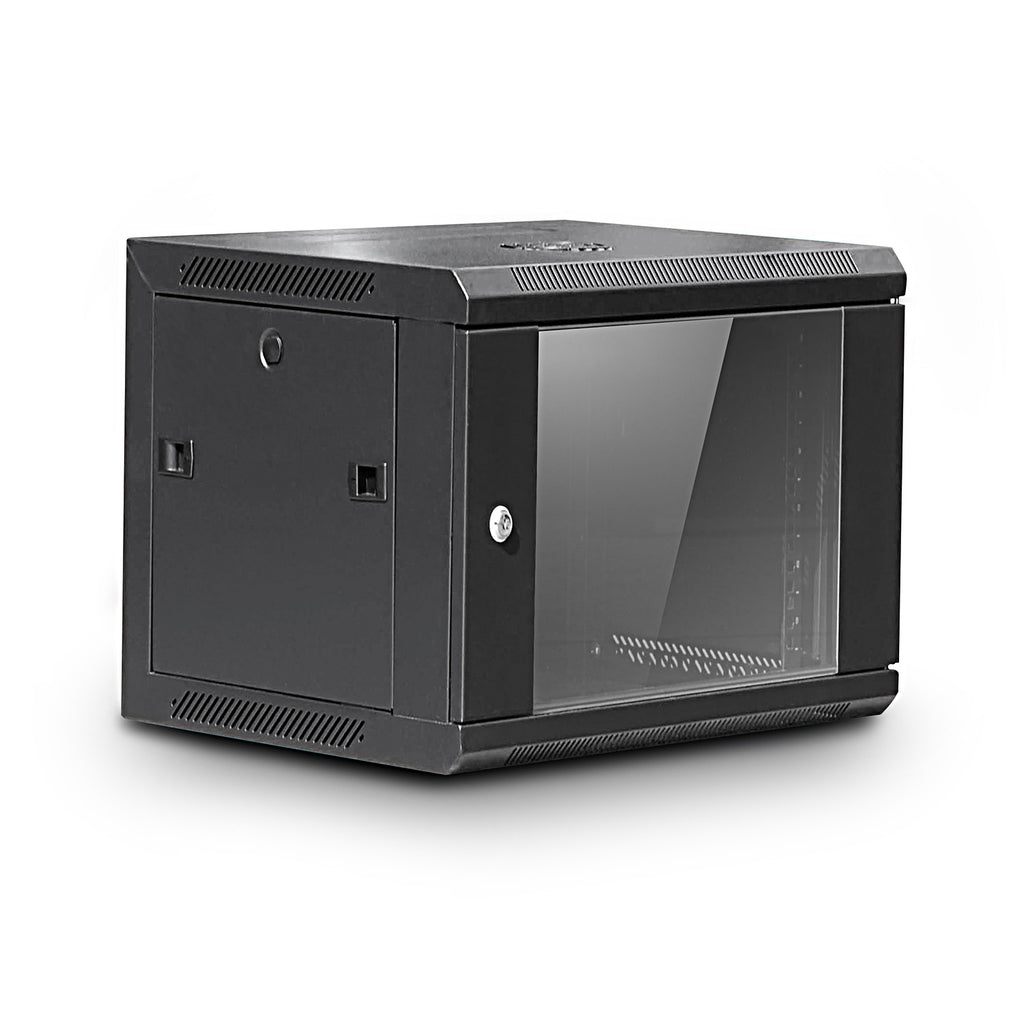 Wall Mount Data Cabinet | 12U 600 mm Deep 19 inch Rackmount Black